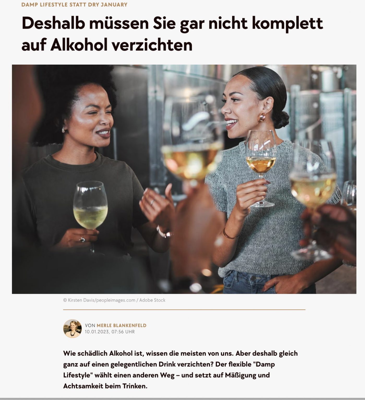 DAMP DRINKING – ein neuer globaler Lifestyle- und Wellness-Trend ...